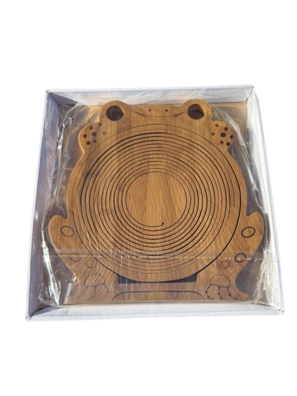 Dining | Nib Frogshaped Natural Bamboo Fruit Bowl Stand Natural Wood ...